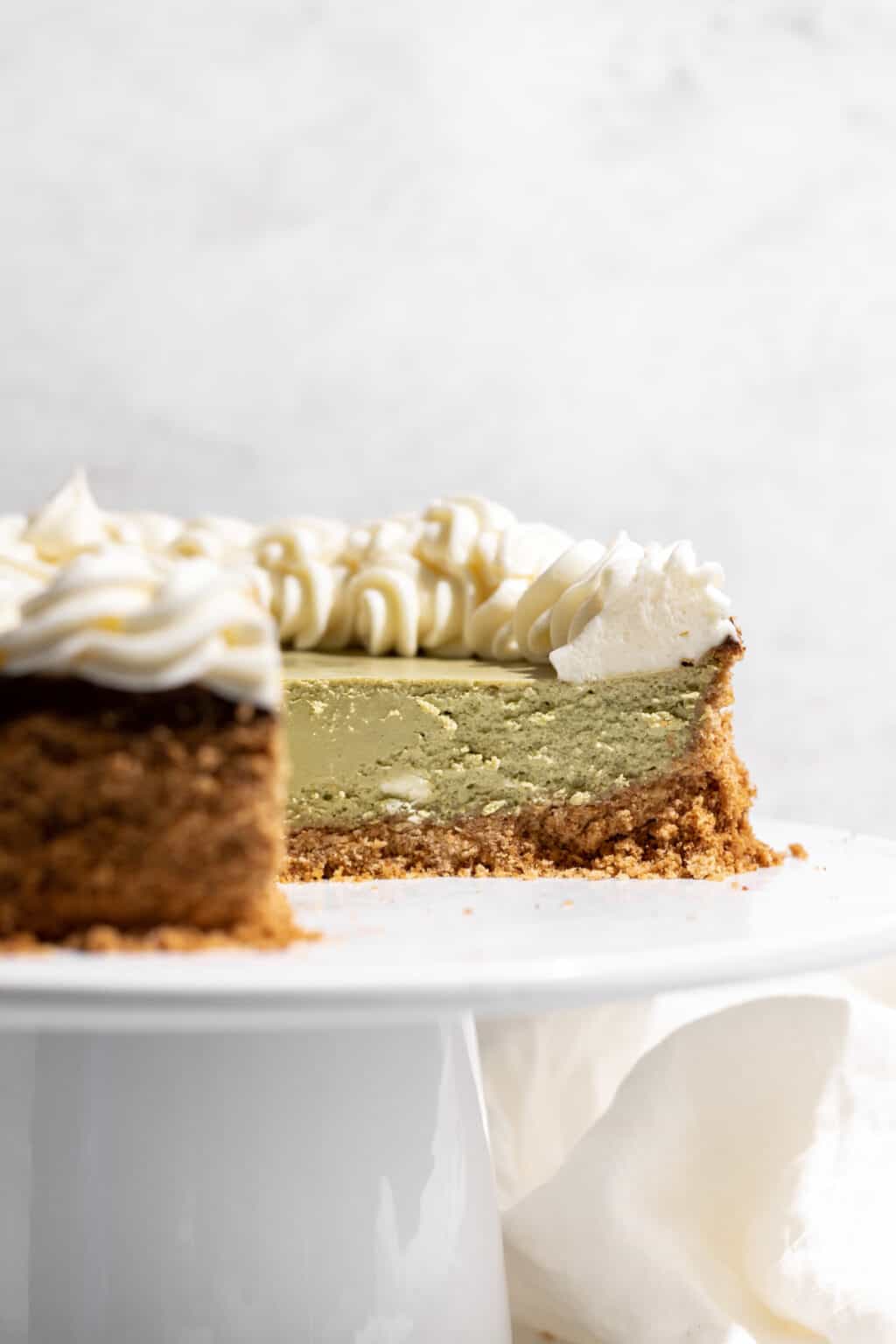 Baked Matcha Cheesecake – Dollop of Dough