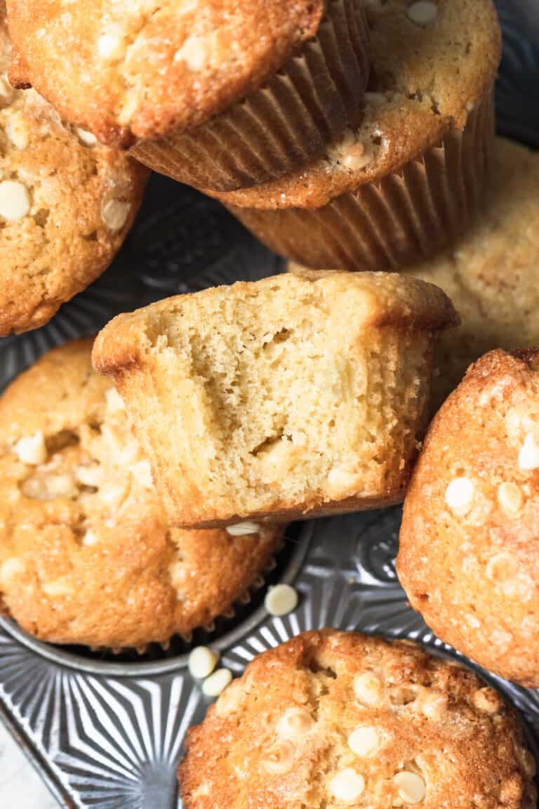 White Chocolate Chip Muffins – Dollop of Dough