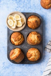 Small Batch Banana Muffins with One Banana – Dollop of Dough