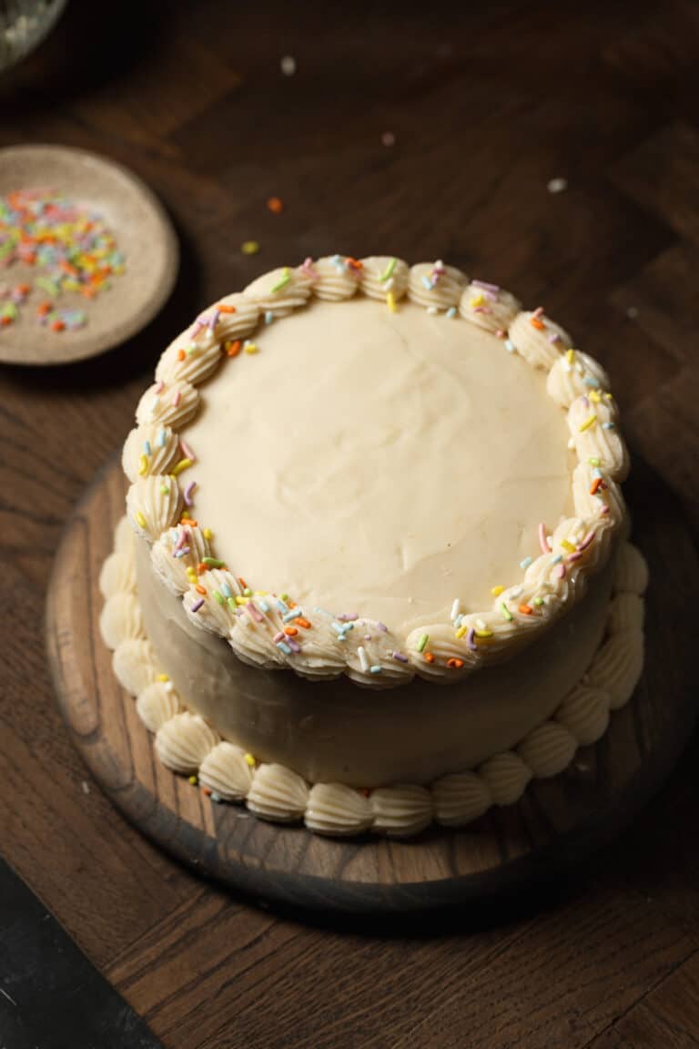 Small Vanilla Cake Recipe (6-inch Layer Cake) – Dollop of Dough