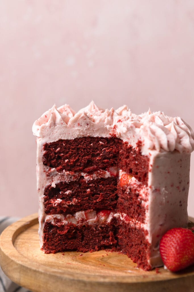 Strawberry Red Velvet Cake – Dollop of Dough