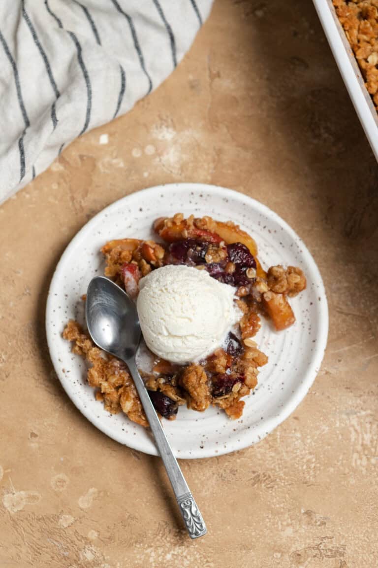 Cherry Apple Crisp (with Fresh Cherries) – Dollop of Dough