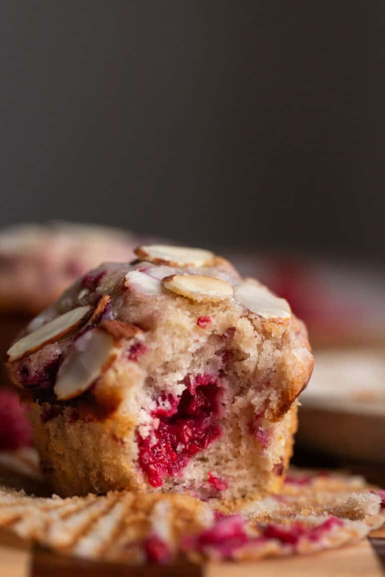 Raspberry Almond Muffins – Dollop of Dough